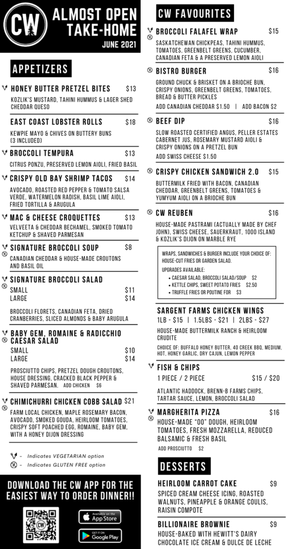 LOCKDOWN MENU June 4 2021 – GOOD | Copetown Woods Golf Club